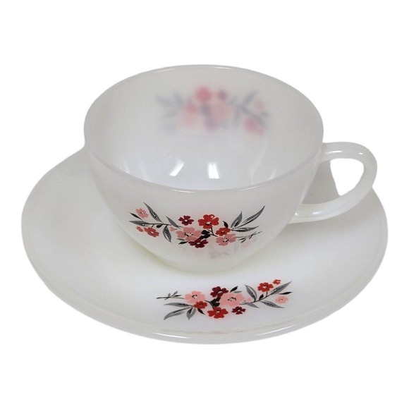 Fire King | Dining | Fire King Primrose Cup Saucer Anchor Hocking 95s ...